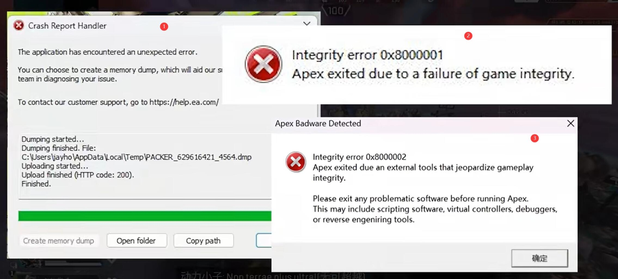 打开Apex英雄报错为“0x8000002和0x8000001或The application has encountered an unexpected error”的说明-老梁`s ...